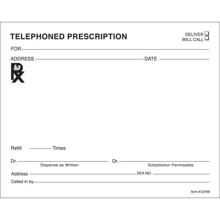 Rx Pad Template. Medical Regular Prescription Form. — Stock with regard ...
