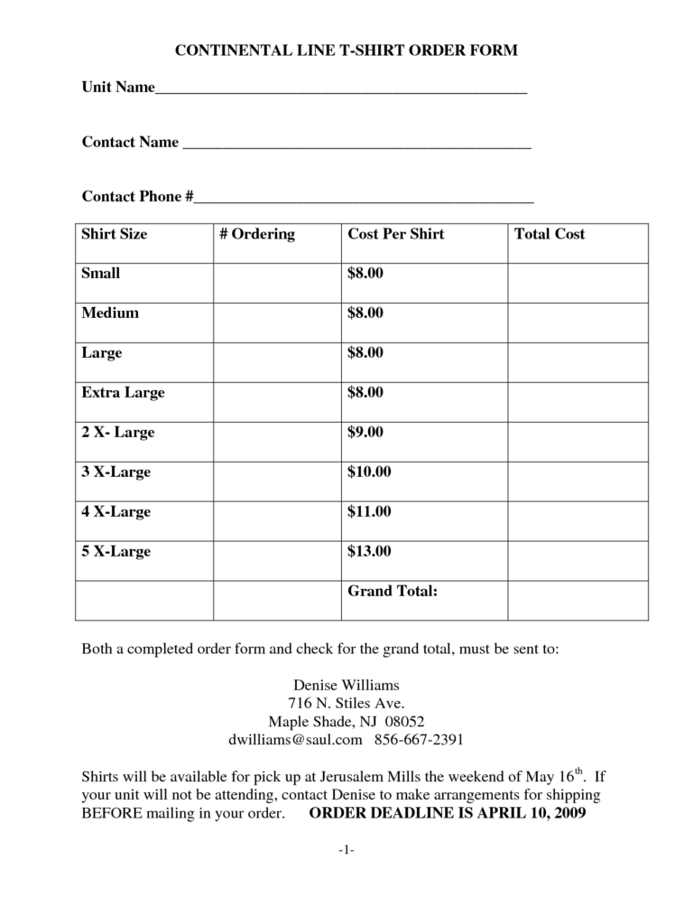 18 Free Template For Shirt Orders Images – Free T-Shirt in Blank T ...