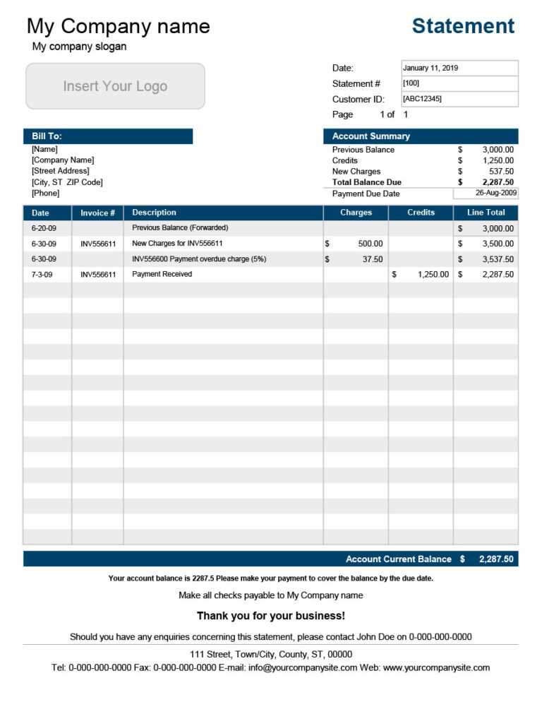 23 Editable Bank Statement Templates [Free] ᐅ Templatelab in Blank Bank ...