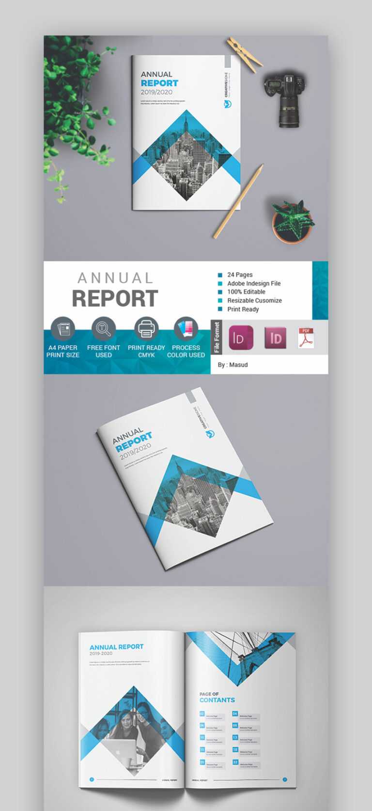 25+ Best Annual Report Templates – With Creative Indesign within Free ...