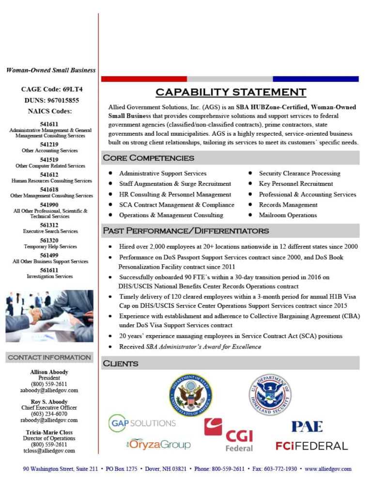 39 Effective Capability Statement Templates (+ Examples) ᐅ with ...