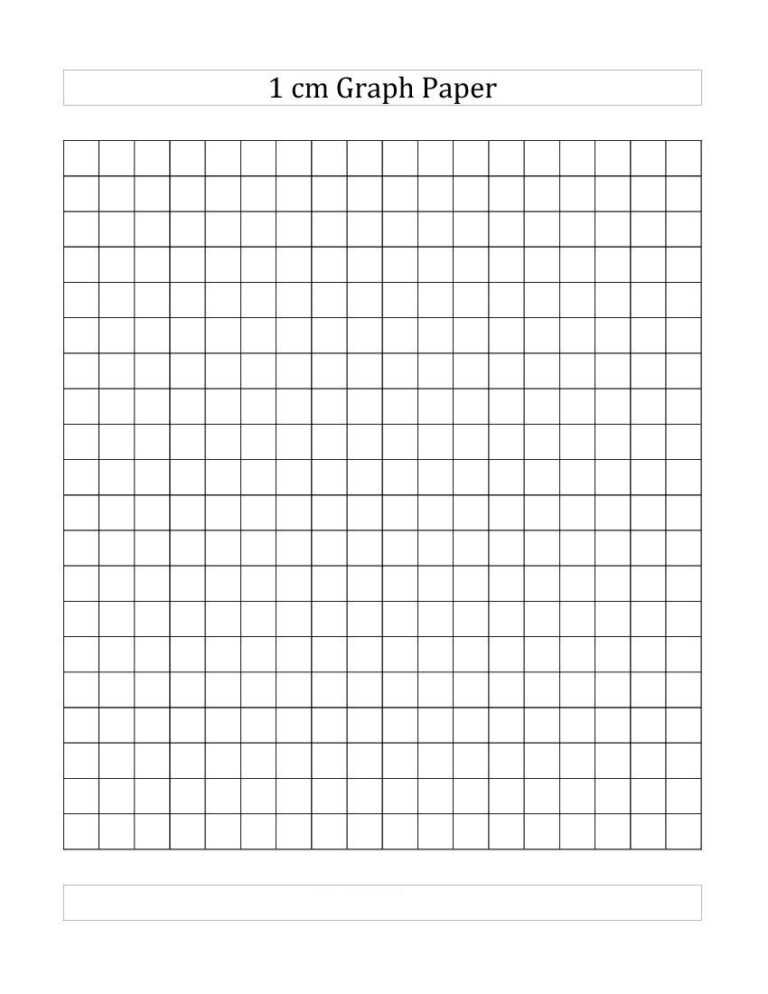 4+ Free Printable 1 (Cm) Centimeter Graph Paper | 1 Cm Grid in 1 Cm ...