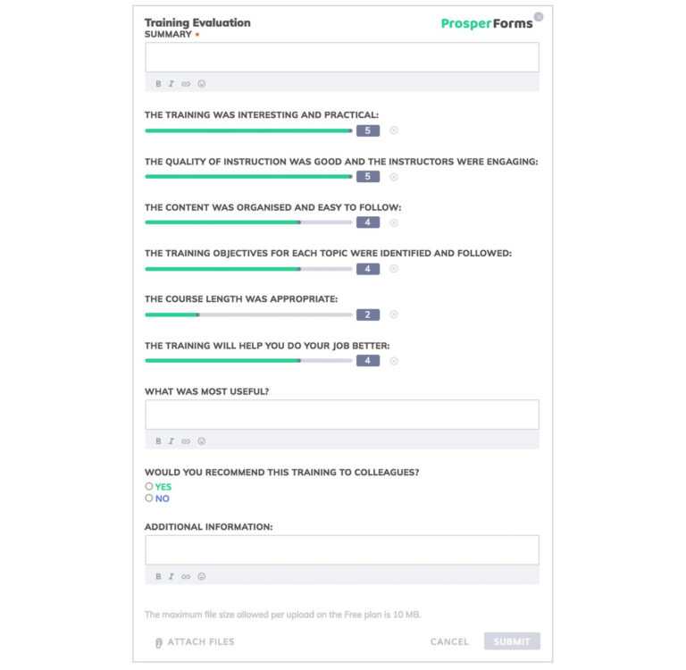 4 Steps To Create A Training Evaluation Form [With Free Form for ...