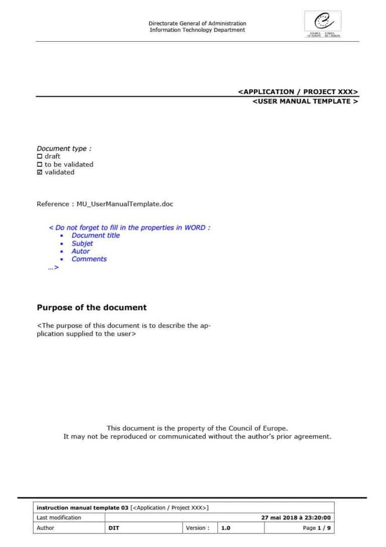 40 Free Instruction Manual Templates [Operation / User Manual] inside ...