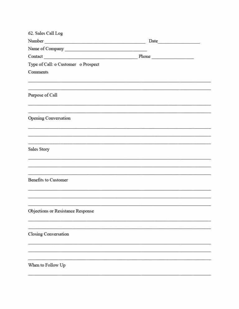 40+ Printable Call Log Templates In Microsoft Word And Excel intended ...