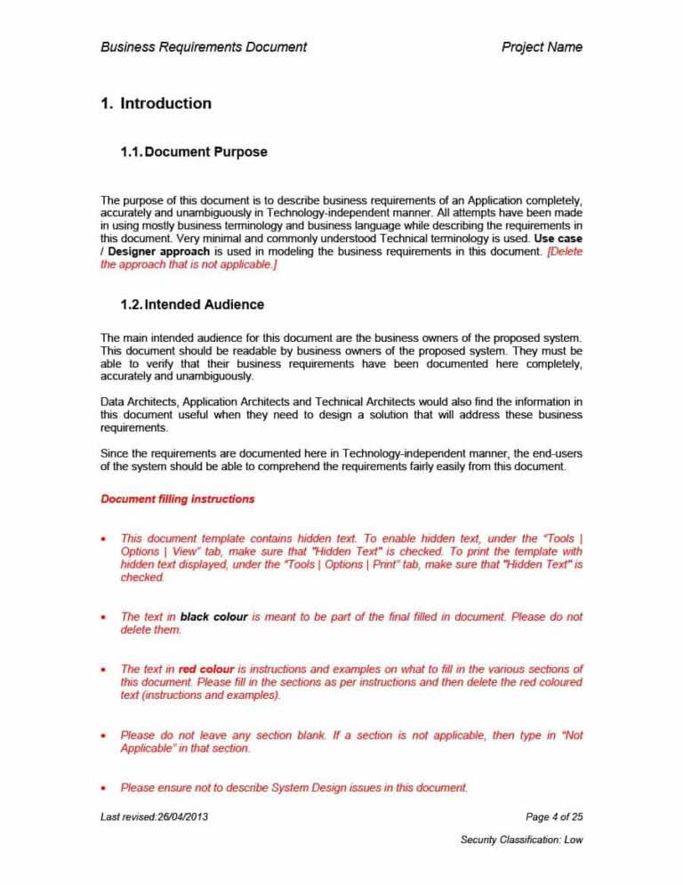 40+ Simple Business Requirements Document Templates ᐅ within Product ...