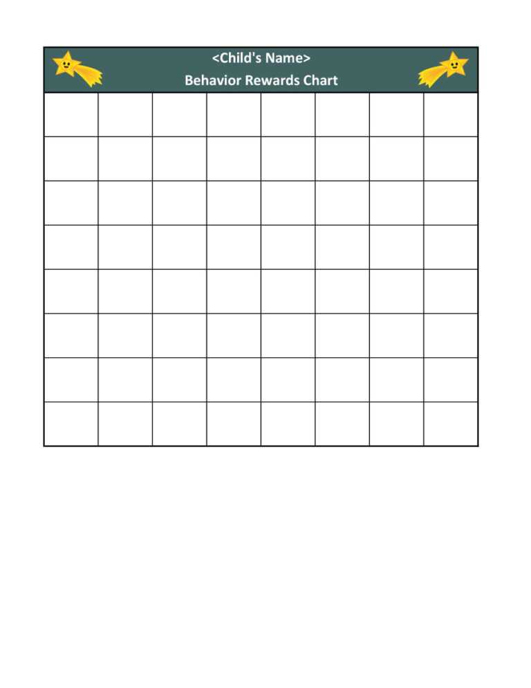 44 Printable Reward Charts For Kids (Pdf, Excel & Word) with Blank ...