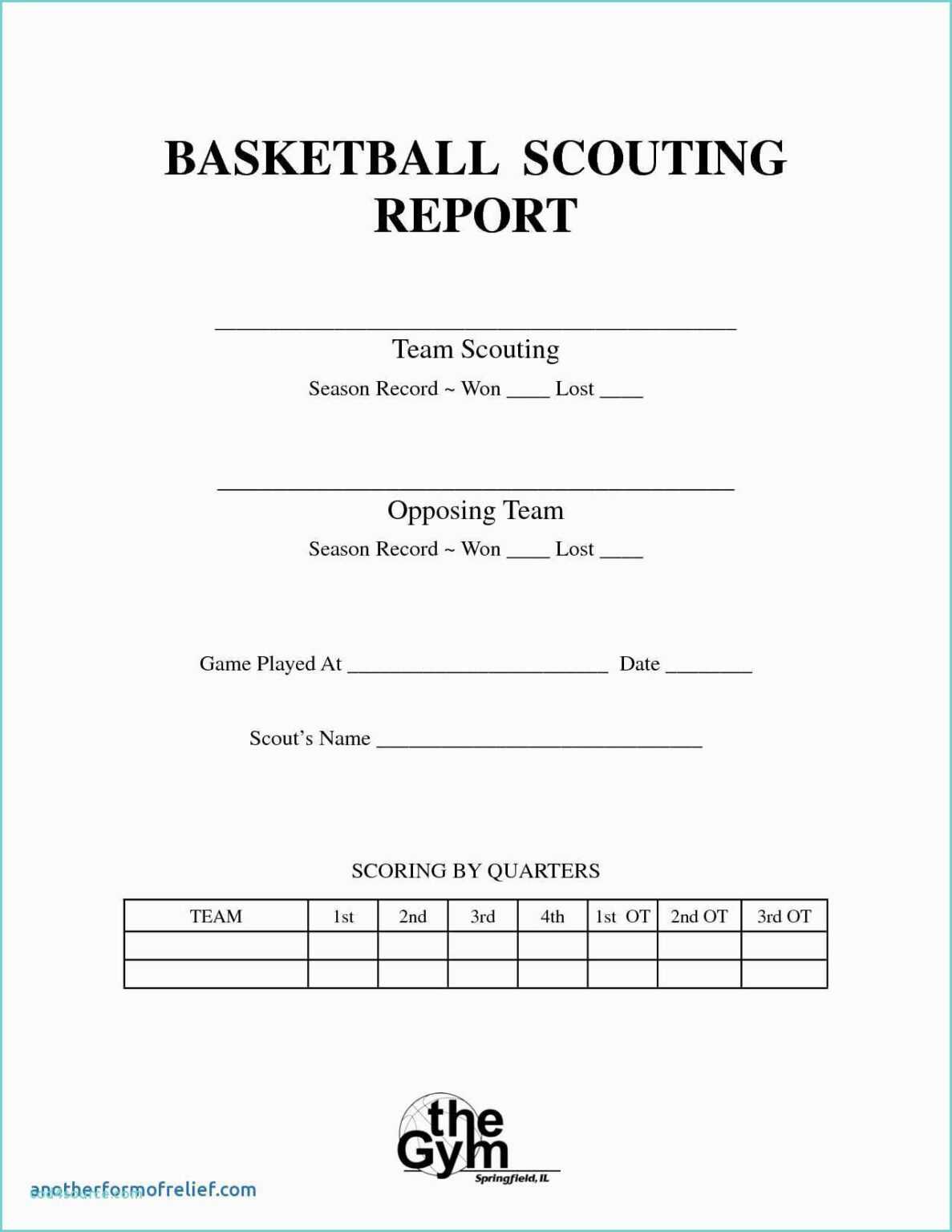 775 Basketball Scouting Report Template Sheets inside Basketball Player ...