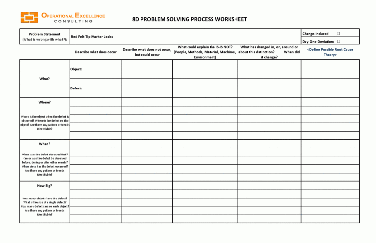 8D Problem Solving Process Excel Templates (Excel in 8D Report Template ...