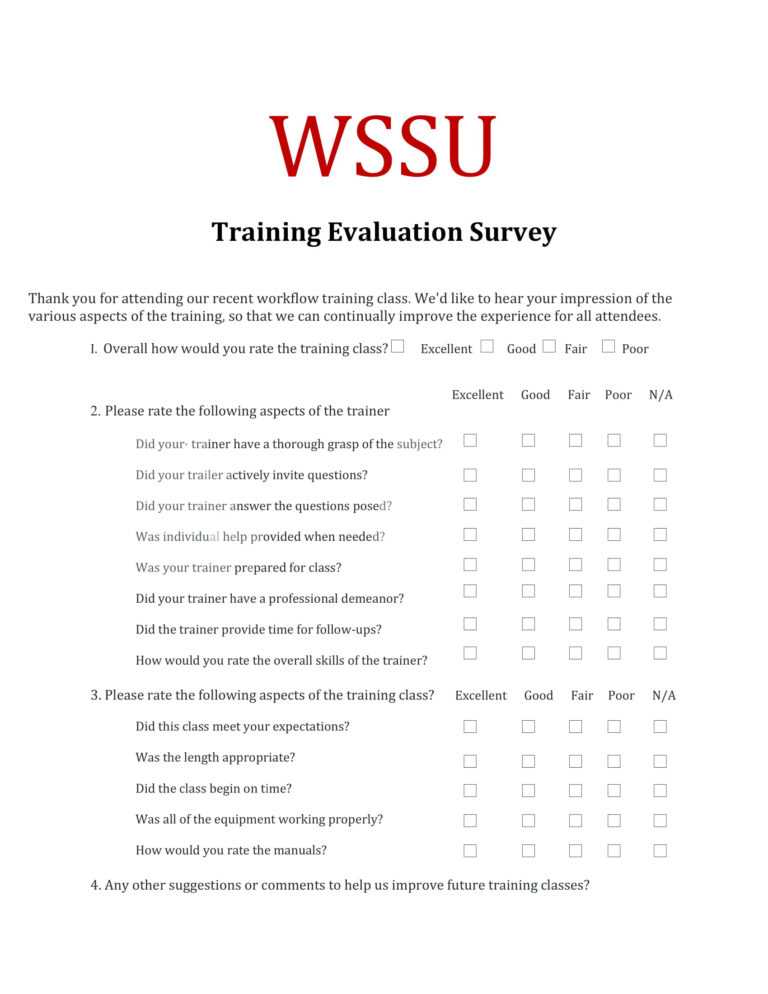 9+ Training Evaluation Survey Examples – Pdf, Word | Examples ...