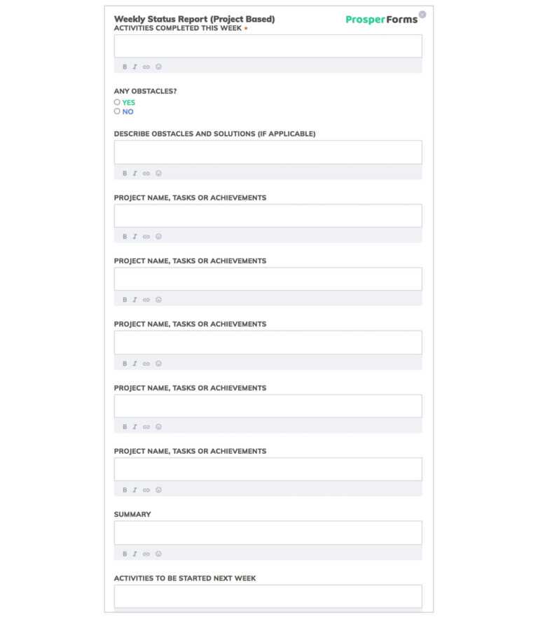 Team Progress Report Template – Creative Sample Templates