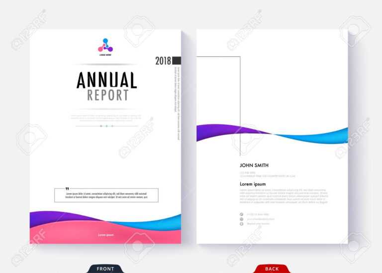 Annual Report Cover Template Design For Business Document Page ...