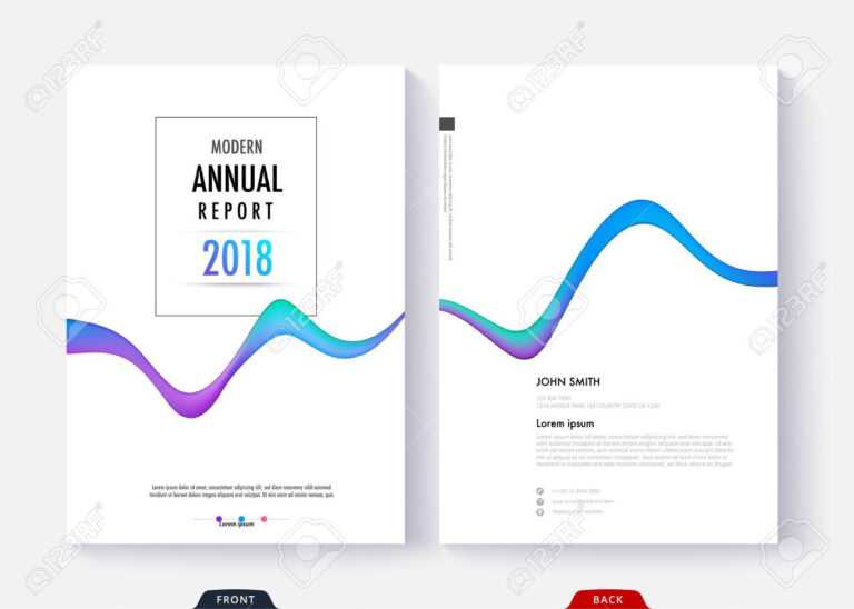 Annual Report Cover Template Design For Business Document Page.. with ...