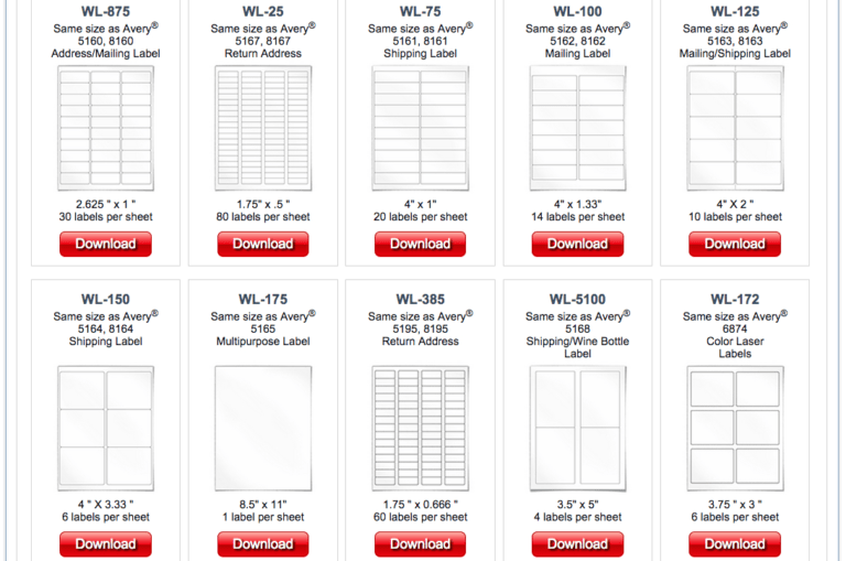 Avery Label Sizes Chart – Duna.digitalfuturesconsortium inside 33 Up ...