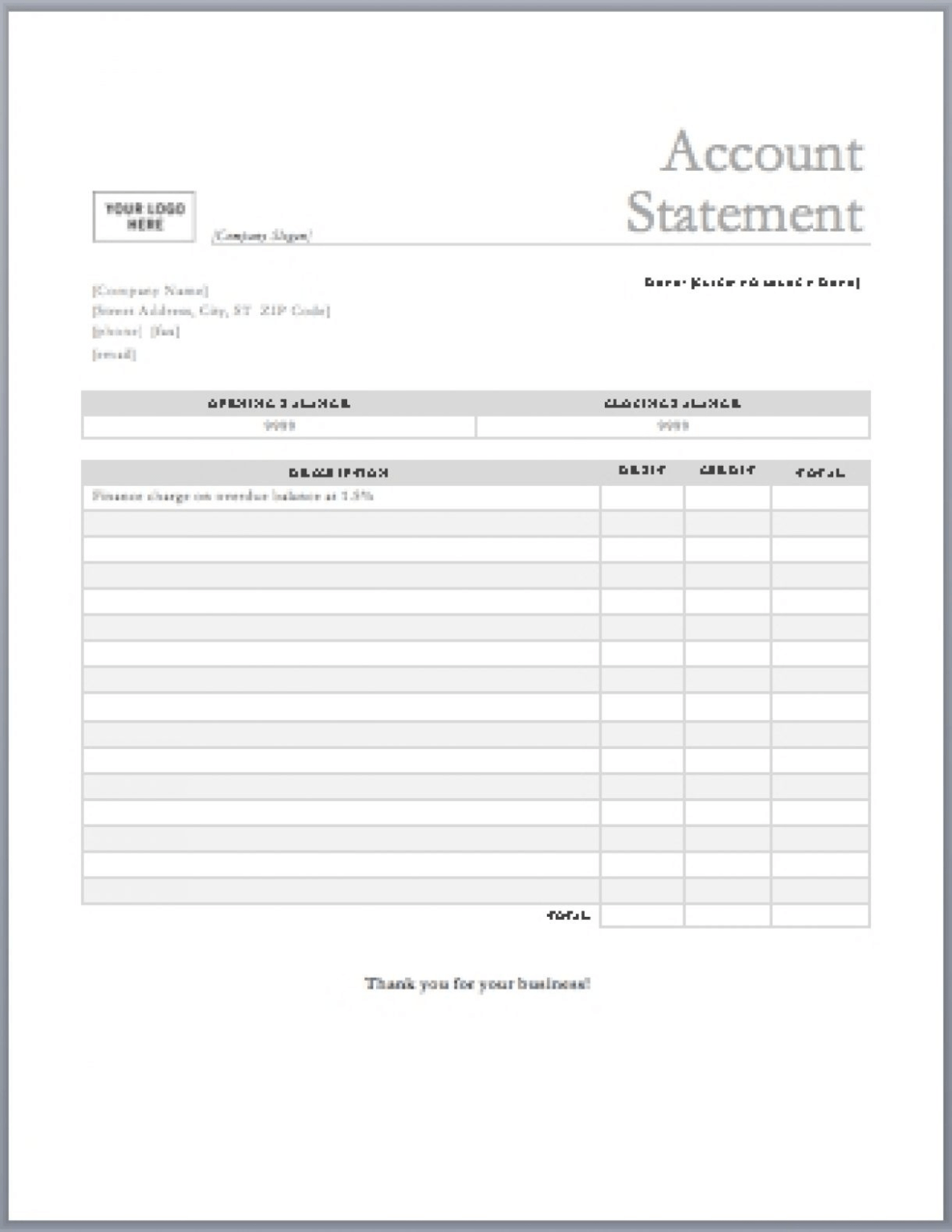 Bank Statement Template Doc – Carlynstudio for Blank Bank Statement ...