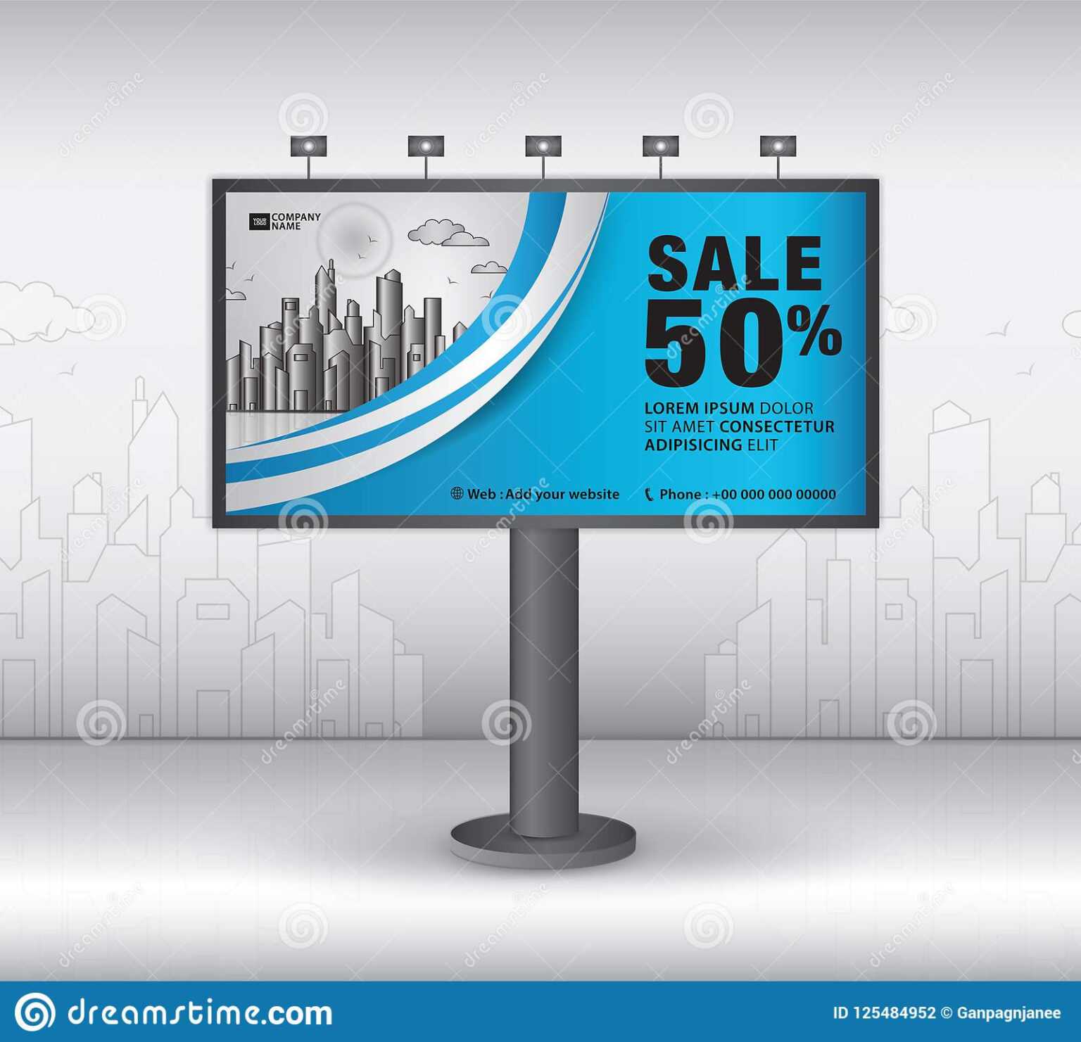 Billboard Banner Template Vector Design, Advertisement for Outdoor ...