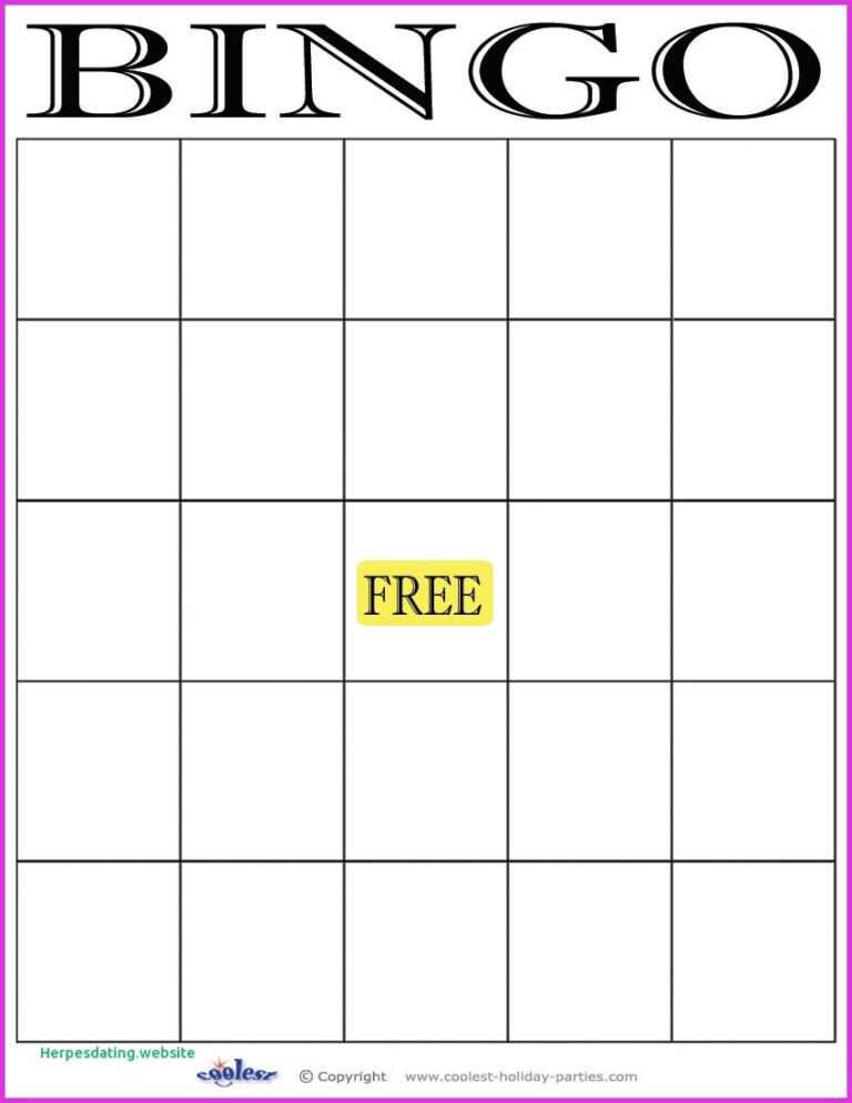 Blank Bingo Card Template Microsoft Word – Creative Sample Templates
