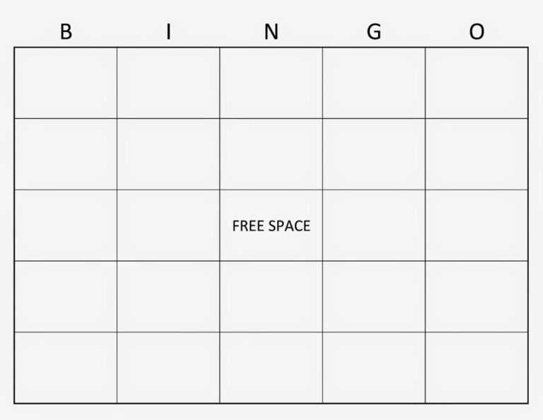 Blank Sight Word Bingo Template – Gutjop for Blank Bingo Card Template ...