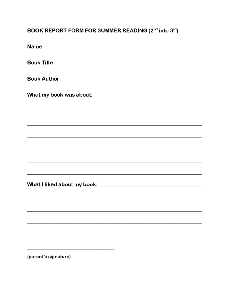Book Report Worksheet | Printable Worksheets And Activities in Book ...