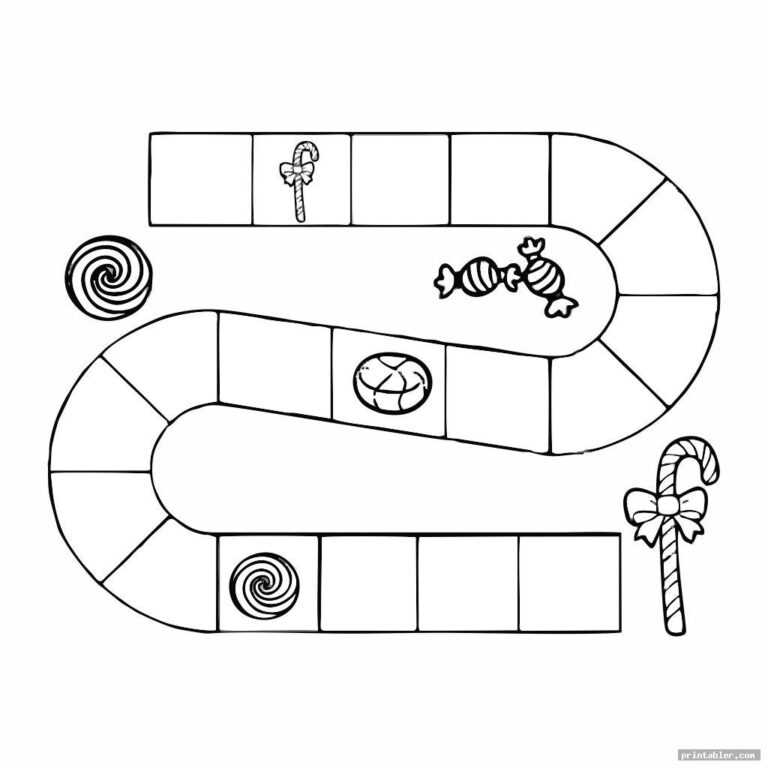 Candyland Board Template Printable – Printabler regarding Blank ...
