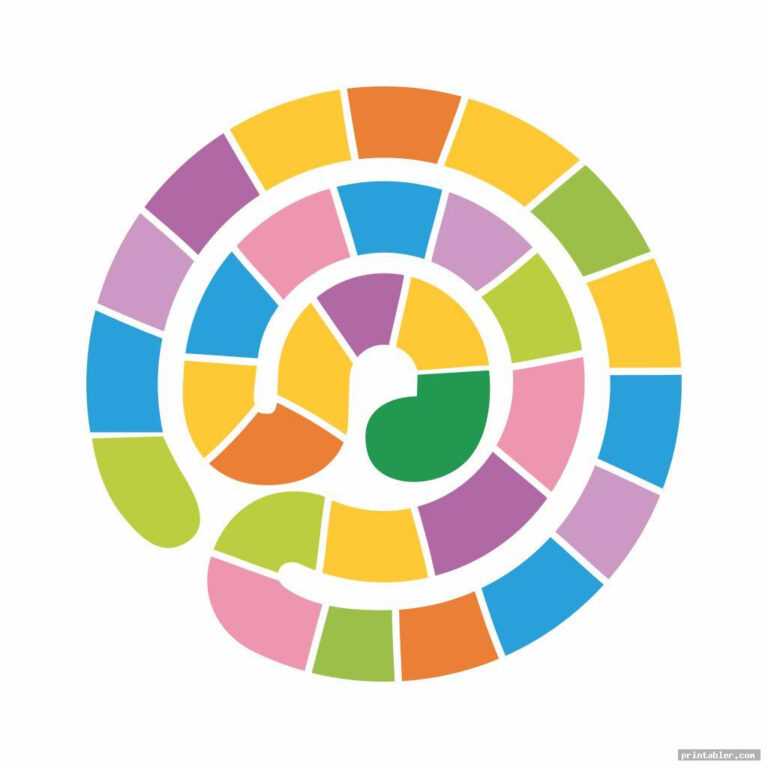 Candyland Board Template Printable – Printabler throughout Blank ...