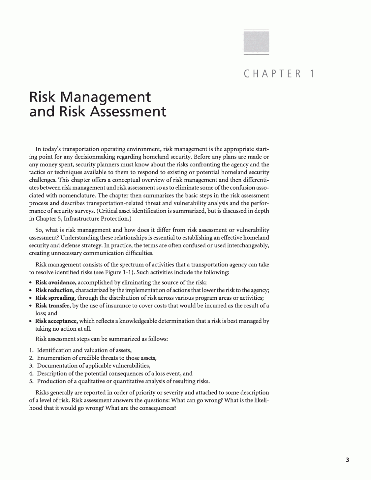 Chapter 1 – Risk Management And Risk Assessment | Security intended for ...