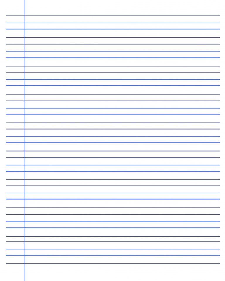 College Ruled Paper Template Microsoft Word – Calep throughout Notebook ...