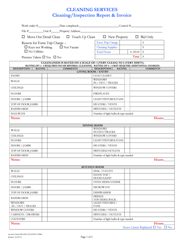 Commercial Cleaning Template – Fill Online, Printable Inside Cleaning ...