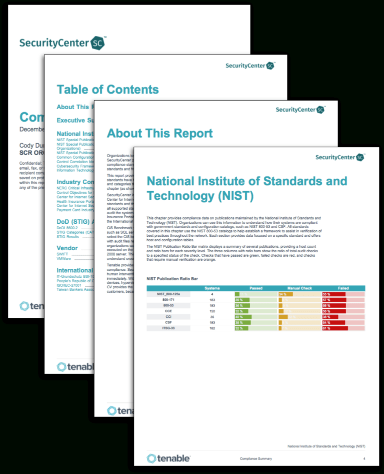 Compliance Summary Report – Sc Report Template | Tenable® with ...