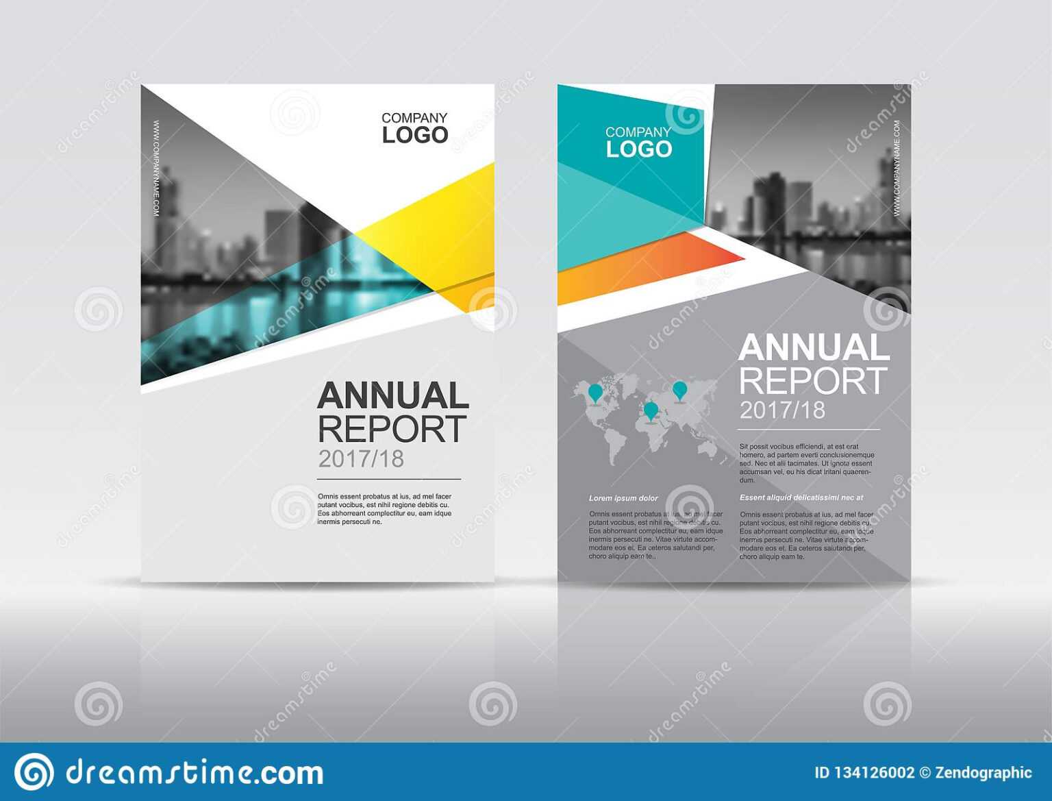 Cover Design Template, Annual Report Cover, Flyer with Report Front ...