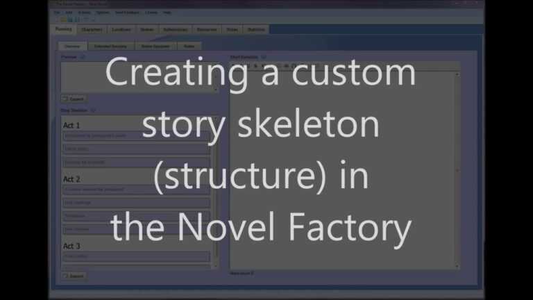Creating A Custom Story Skeleton pertaining to Story Skeleton Book ...