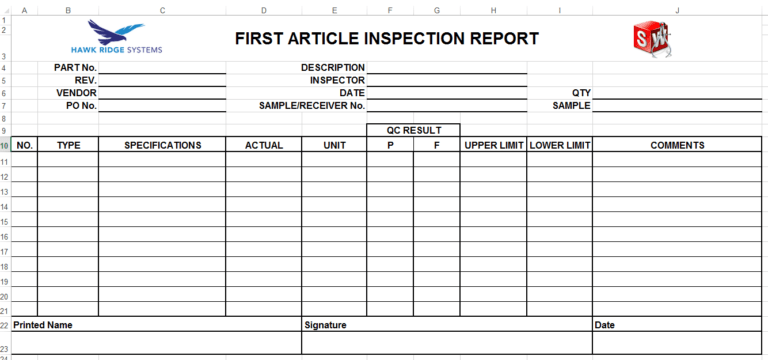 Creating Solidworks Custom Report Templates throughout Part Inspection ...