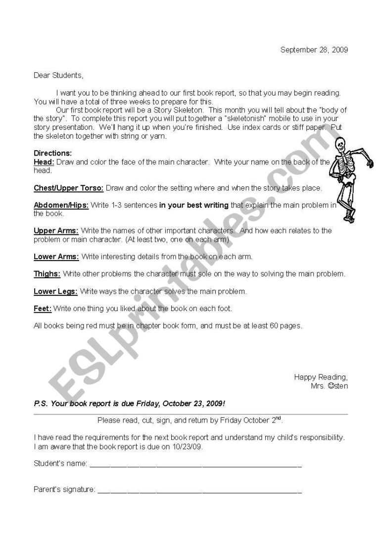English Worksheets: Story Skeleton regarding Story Skeleton Book Report ...