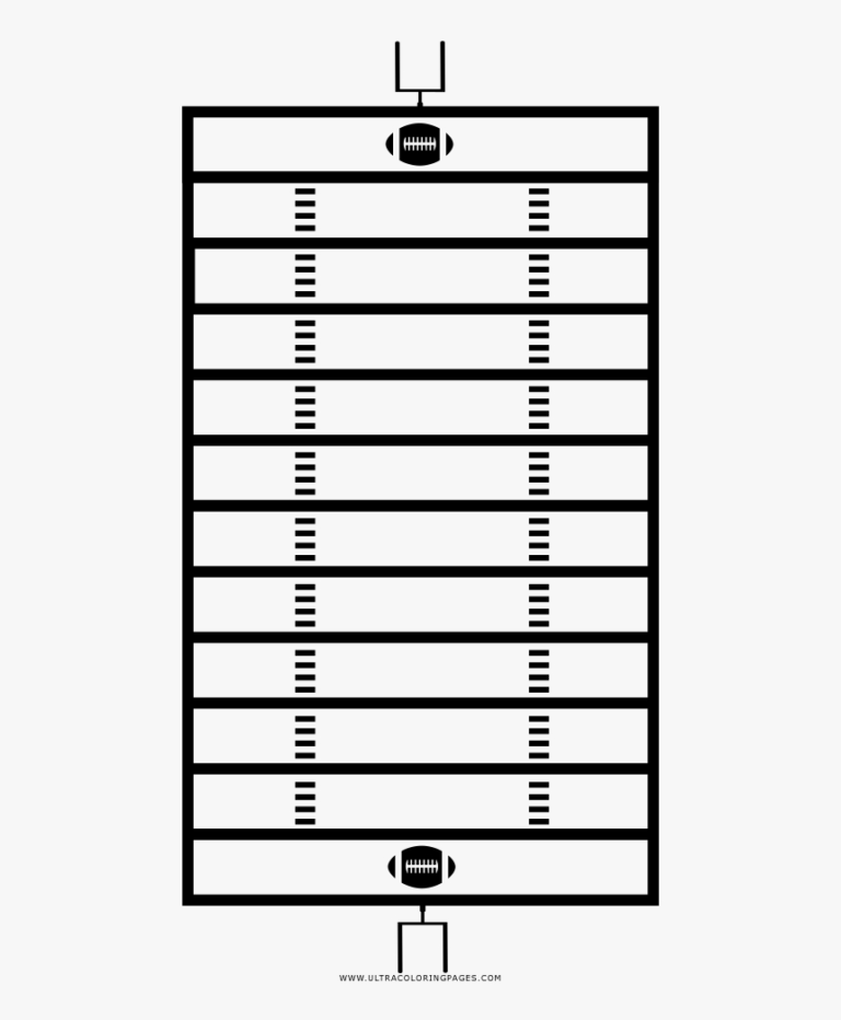 Football Field Coloring Page – Transparent Football Field inside Blank ...