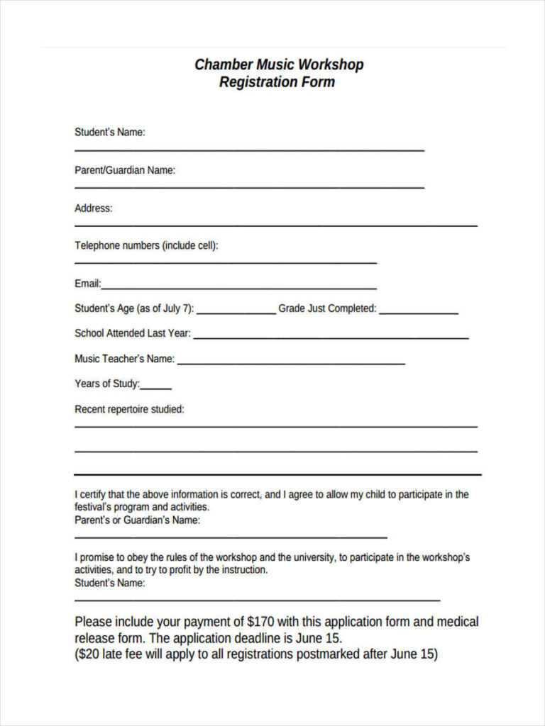Free 10+ Sample Workshop Registration Forms In Ms Word | Pdf regarding ...
