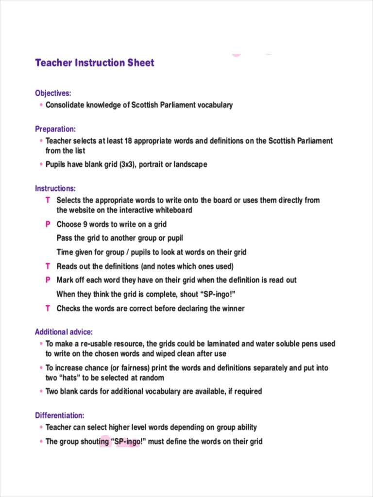 Free 7+ Instruction Sheet Examples & Samples In Pdf | Examples with ...