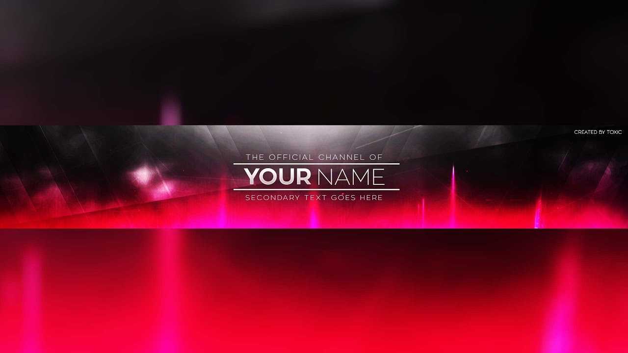 [Free] Epic Red Youtube Banner Template + How To Edit! throughout ...