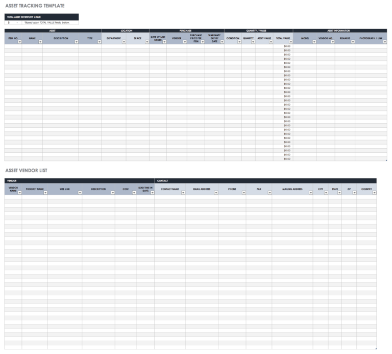 Free Excel Inventory Templates: Create & Manage | Smartsheet throughout ...
