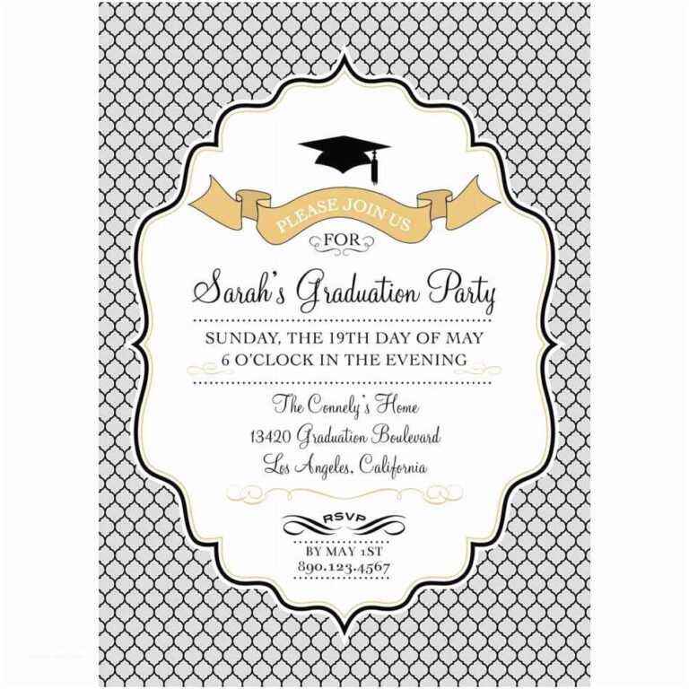 Free Graduation Party Invitation Templates For Word with Graduation ...
