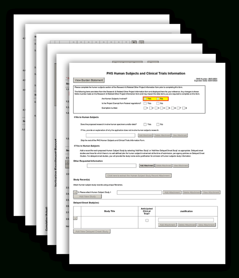 G.500 – Phs Human Subjects And Clinical Trials Information for Monitoring Report Template ...