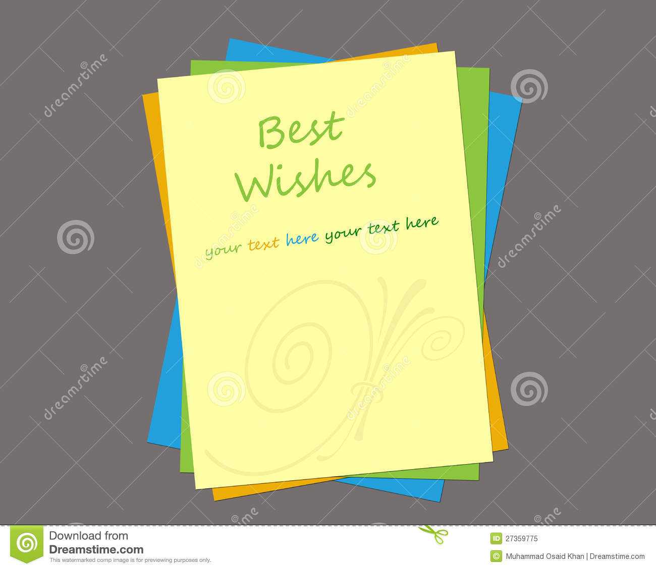 Greeting Card Template Stock Illustration Illustration Of For Free