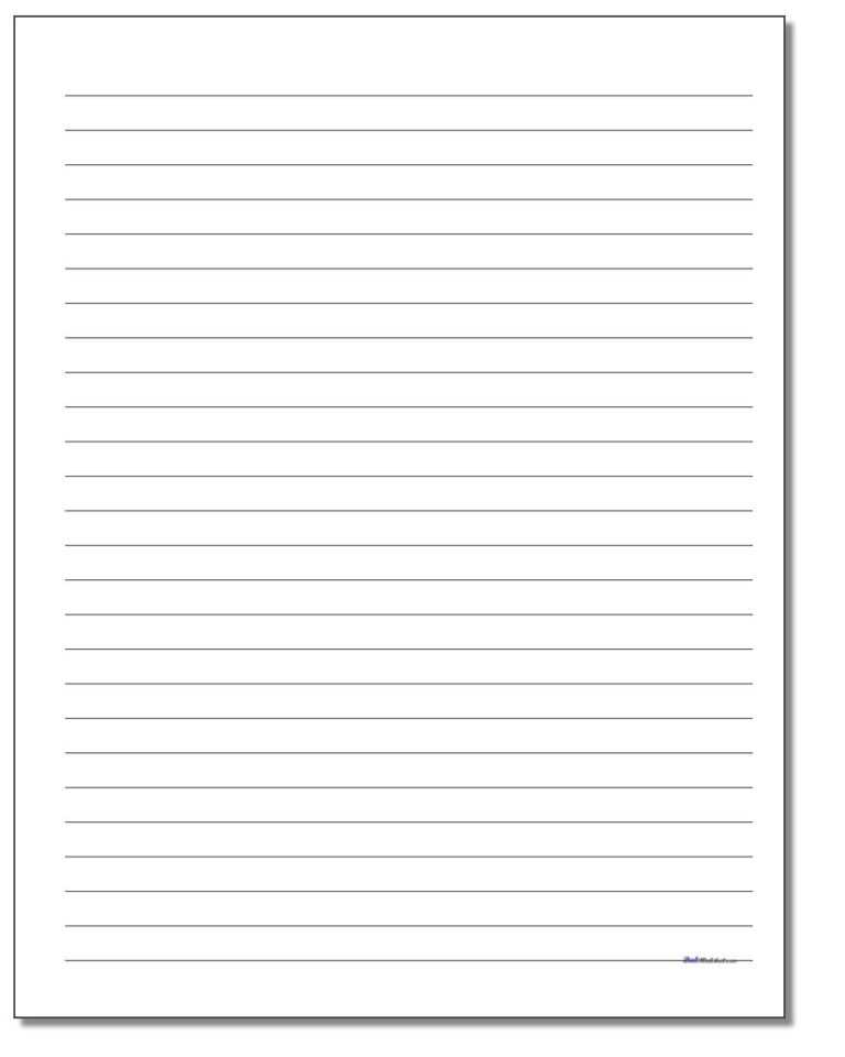 Handwriting Paper within Ruled Paper Word Template – Creative Sample ...