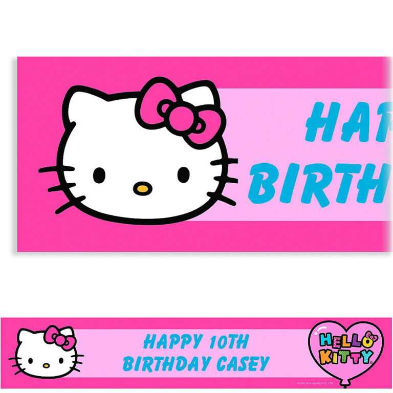Hello Kitty Party Clipart in Hello Kitty Banner Template – Creative ...