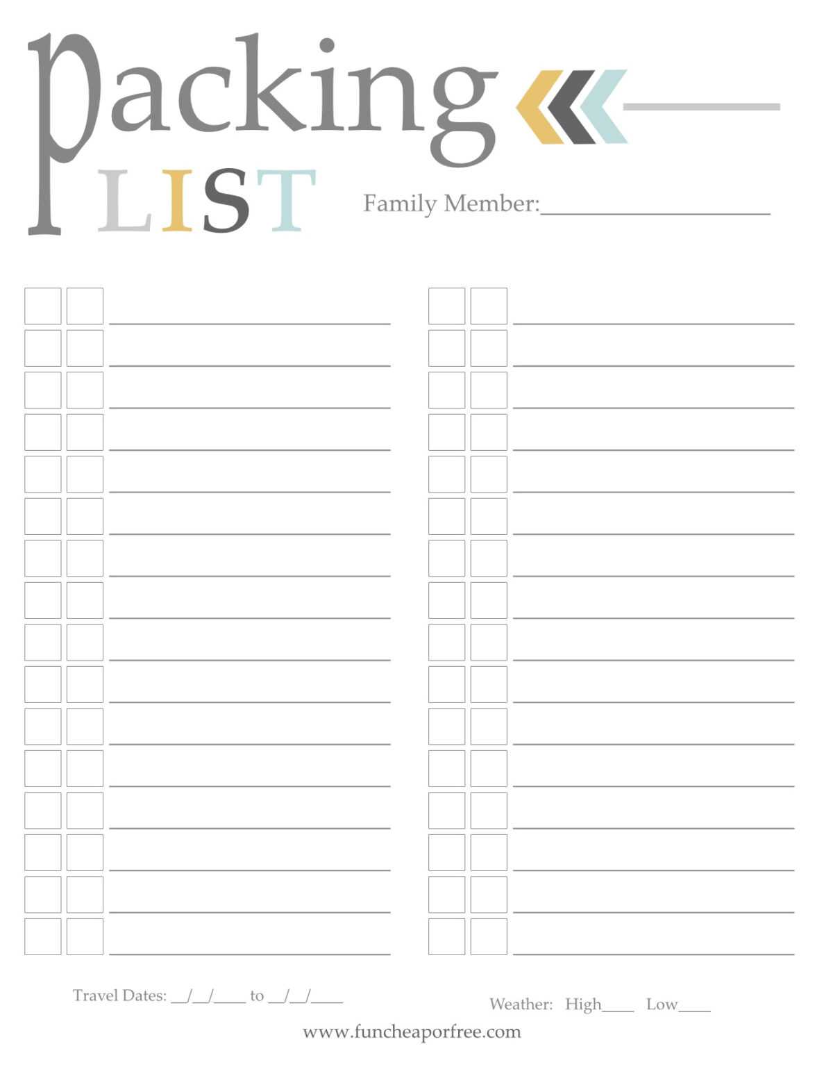 Holiday Travel Prep Made Easy + Free Packing Printables throughout ...
