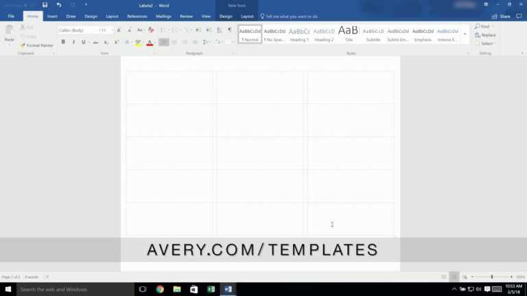 How To Add A Page To A Built-In Avery® Template In Microsoft® Word ...