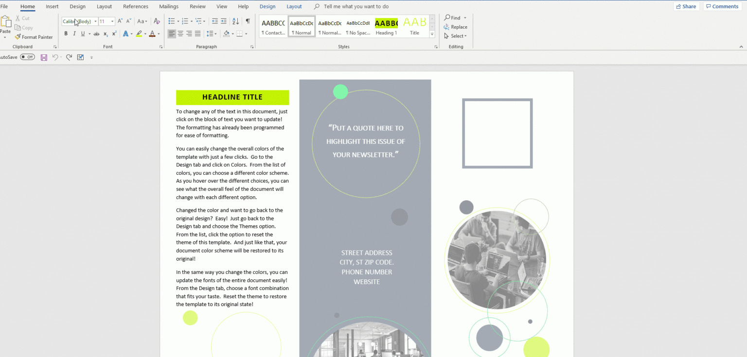 How To Make A Brochure On Microsoft Word – Pce Blog throughout ...