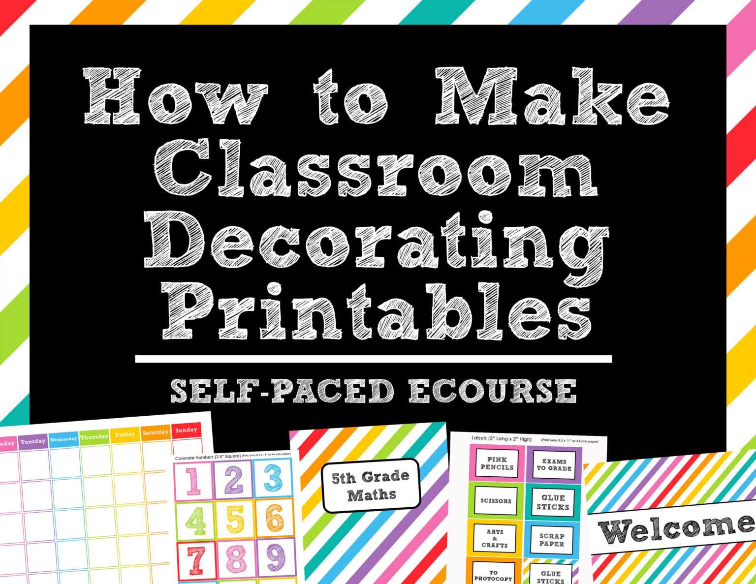 How To Make Teaching Printables And Classroom Decorating for Blank Word ...