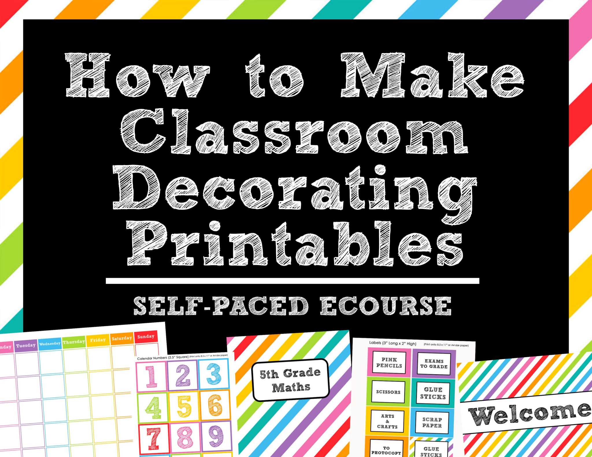How To Make Teaching Printables And Classroom Decorating for Blank Word ...