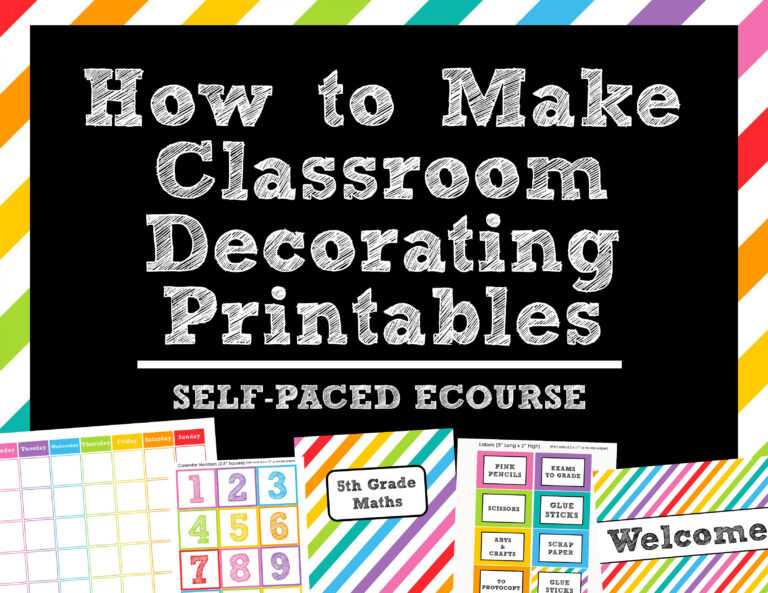 How To Make Teaching Printables And Classroom Decorating for Blank Word ...