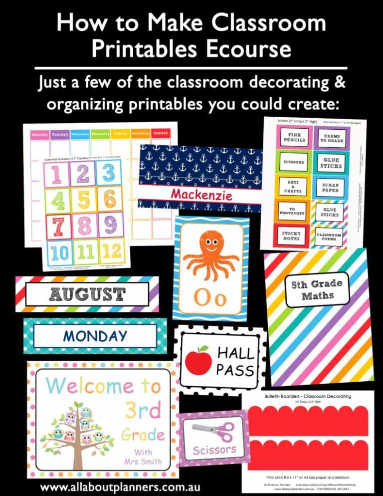 How To Make Teaching Printables And Classroom Decorating intended for ...
